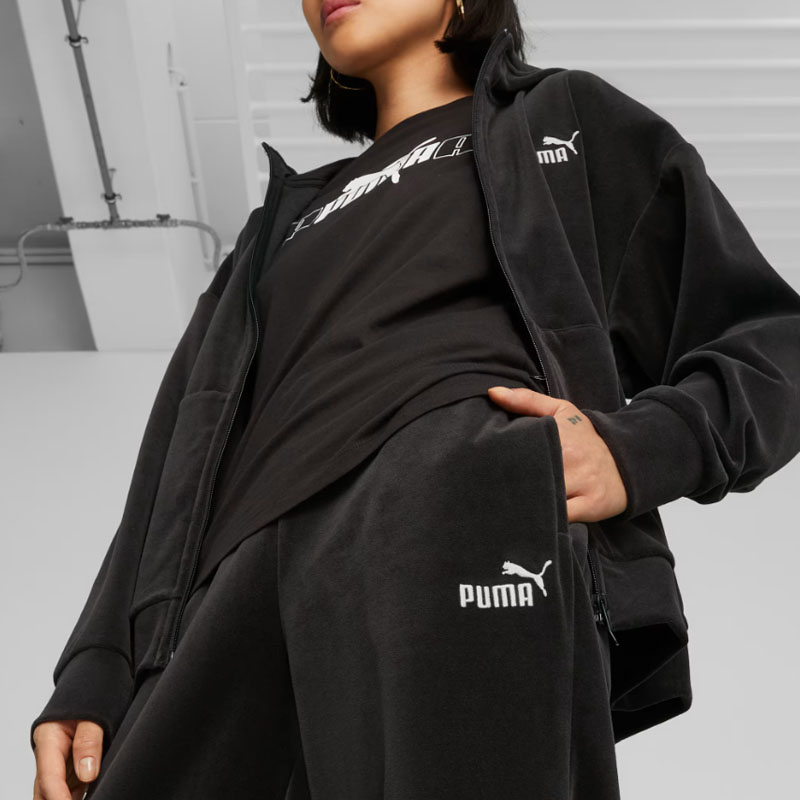Дамско Долнище Puma ESS ELEVATED Velour Straight Pants